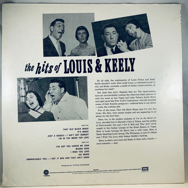 Louis Prima & Keely Smith – The Hits Of Louis & Keely (LP, Comp, RE ...
