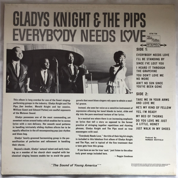 Gladys Knight And The Pips – Everybody Needs Love (LP, Album ...