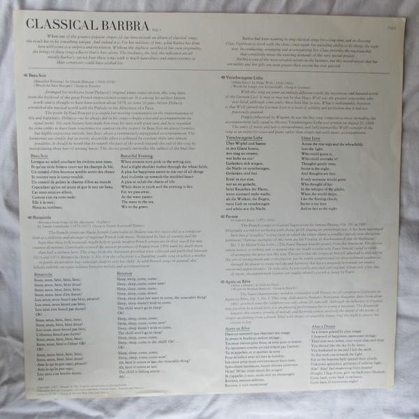 Barbra Streisand – Classical … Barbra (LP, Album) – akerrecords.nl