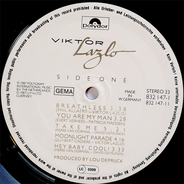 Viktor Lazlo – Viktor Lazlo (LP, Album) – akerrecords.nl