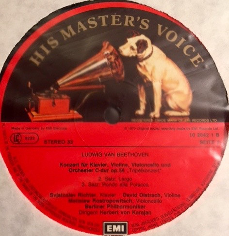 Ludwig van Beethoven, David Oistrach, Mstislav Rostropovich, Sviatoslav Richter, Berliner ...