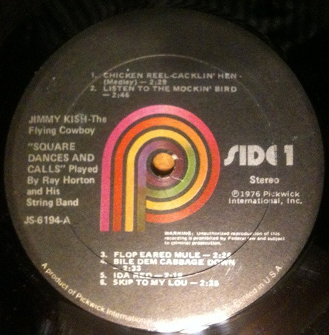 Ray Horton And His String Band, Jimmy Kish – Square Dances & Calls (LP ...