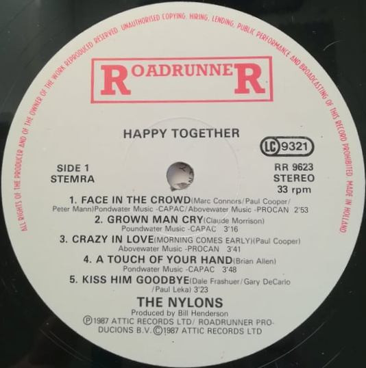 The Nylons – Happy Together (LP, Album) – akerrecords.nl