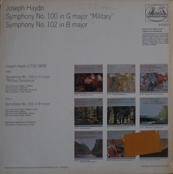 Joseph Haydn, Bamberger Symphoniker, Ferdinand Leitner – Joseph Haydn ...