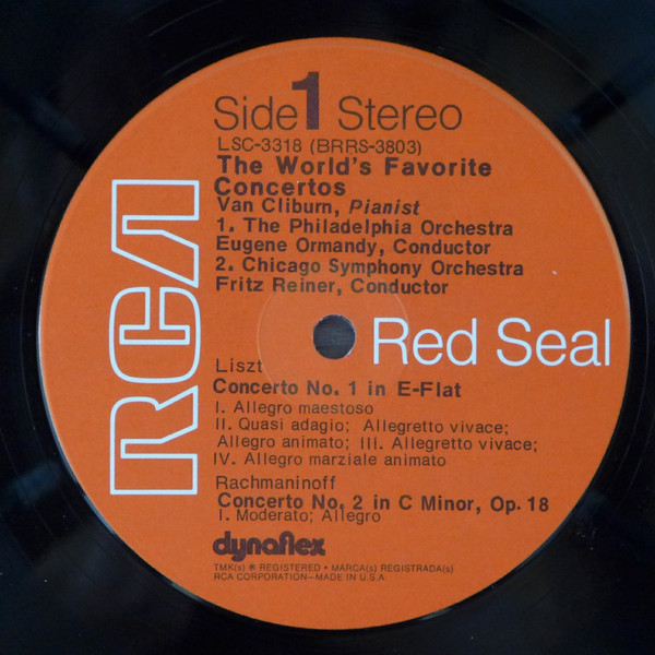 Rachmaninoff* / Liszt*, Van Cliburn, Reiner* / Chicago Symphony*, Ormandy* / Philadelphia ...