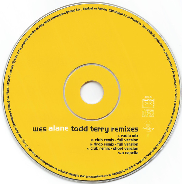 Wes - Alane (Todd Terry Remixes) (CD, Maxi) - akerrecords.nl