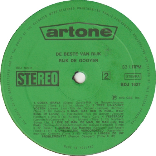 Rijk De Gooyer - De Beste Van Rijk (LP, Comp) - akerrecords.nl