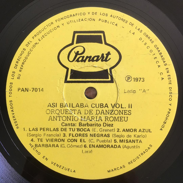 Orquesta Antonio Maria Romeu - Asi Bailaba Cuba Vol. 2 (LP, Album ...
