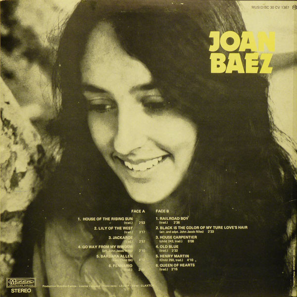 Joan Baez - House Of The Rising Sun (LP, Comp) - akerrecords.nl