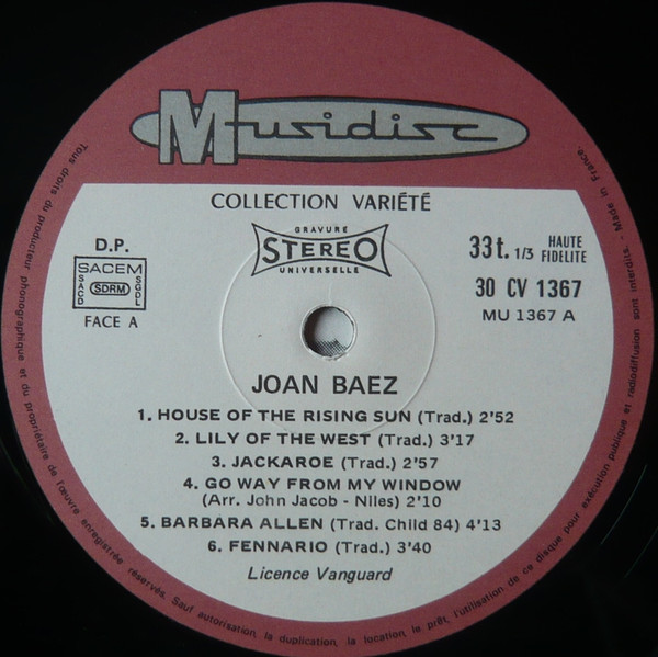 Joan Baez - House Of The Rising Sun (LP, Comp) - akerrecords.nl