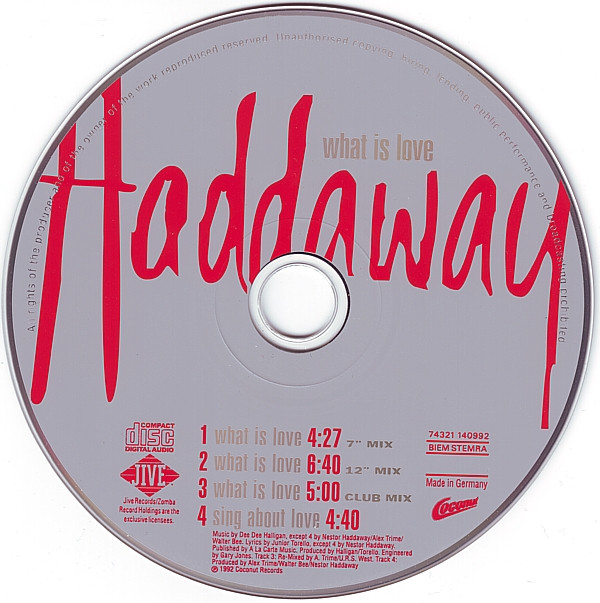 Haddaway - What Is Love (CD, Maxi) - akerrecords.nl