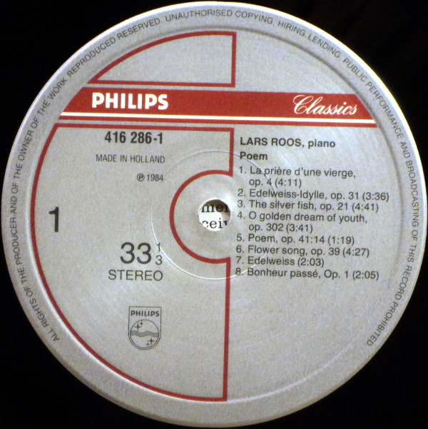 Lars Roos – Poem (LP) – akerrecords.nl