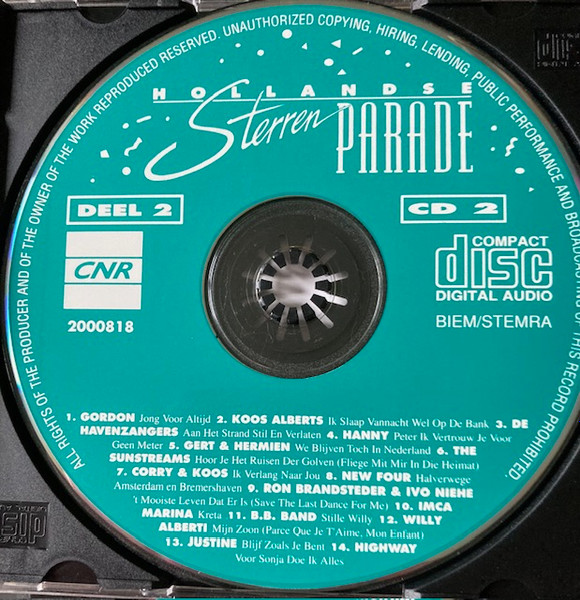 Various - Hollandse Sterrenparade Deel 2 (2xCD, Comp) - akerrecords.nl