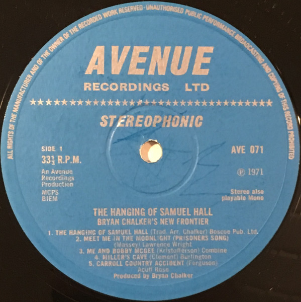 Bryan Chalker's New Frontier - The Hanging Of Samuel Hall (LP ...