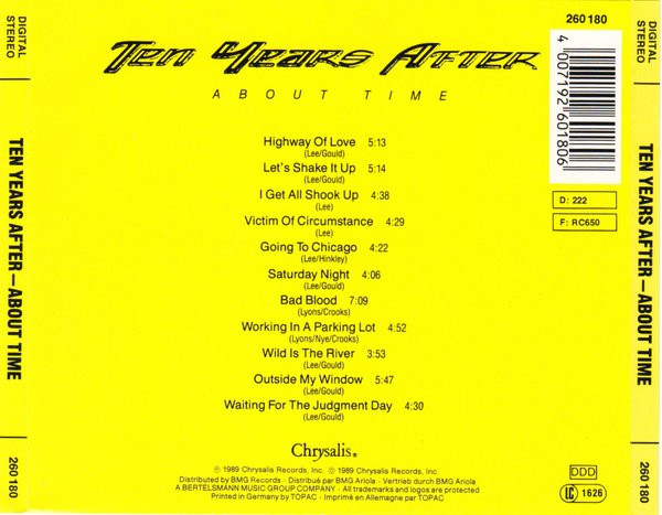 Ten Years After - About Time (CD, Album) - akerrecords.nl