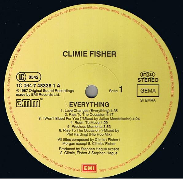 Climie Fisher - Everything (LP, Album) - akerrecords.nl