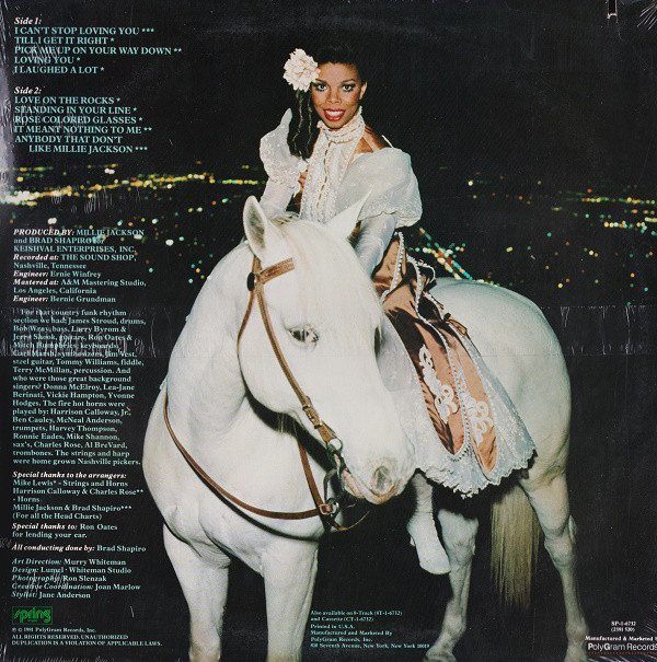 Millie Jackson - Just A Lil' Bit Country (LP, Album, Kee) - akerrecords.nl