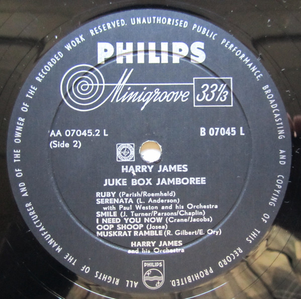 Harry James (2) - Juke Box Jamboree (LP, Album) - akerrecords.nl