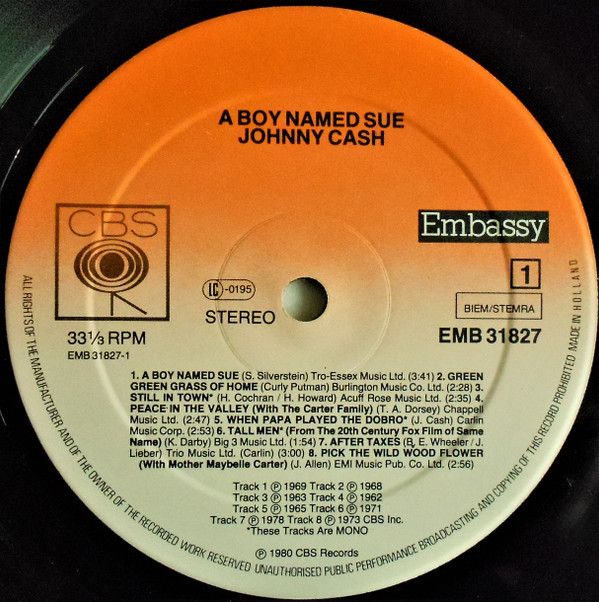 Johnny Cash - A Boy Named Sue (LP, Comp) - akerrecords.nl