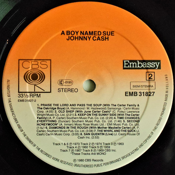 Johnny Cash - A Boy Named Sue (LP, Comp) - akerrecords.nl