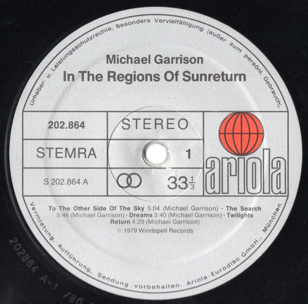Michael Garrison - In The Regions Of Sunreturn (LP, Album) - akerrecords.nl