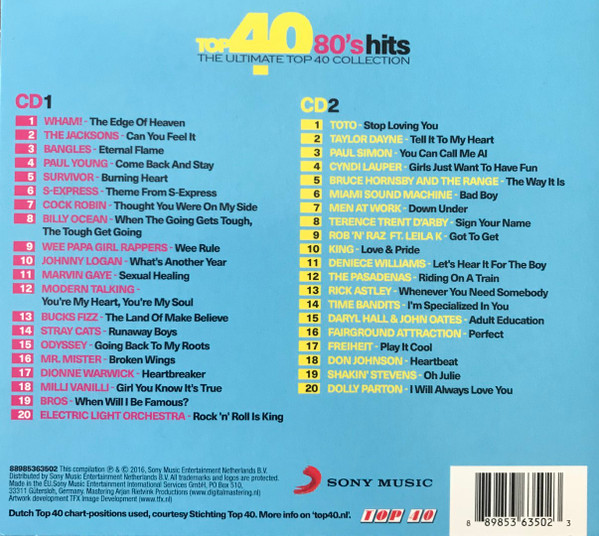 Various - Top 40 80's Hits (The Ultimate Top 40 Collection) (2xCD, Comp) - akerrecords.nl