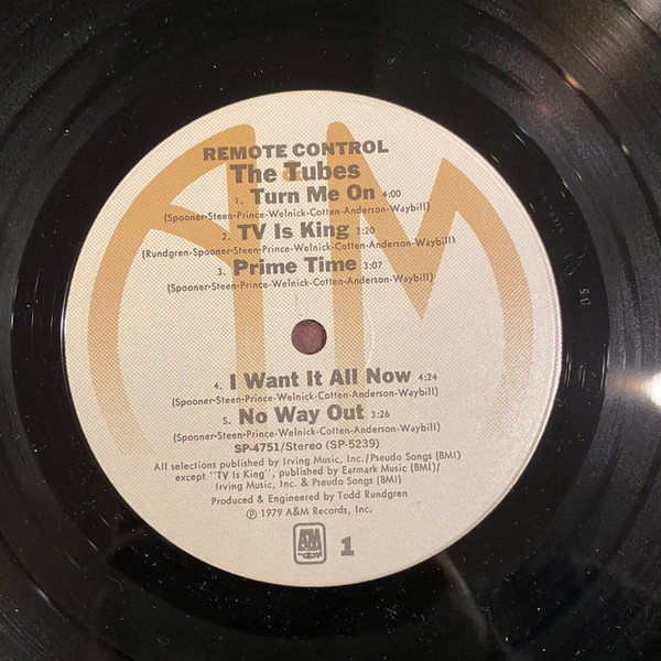 The Tubes - Remote Control (LP, Album, Ind) - akerrecords.nl