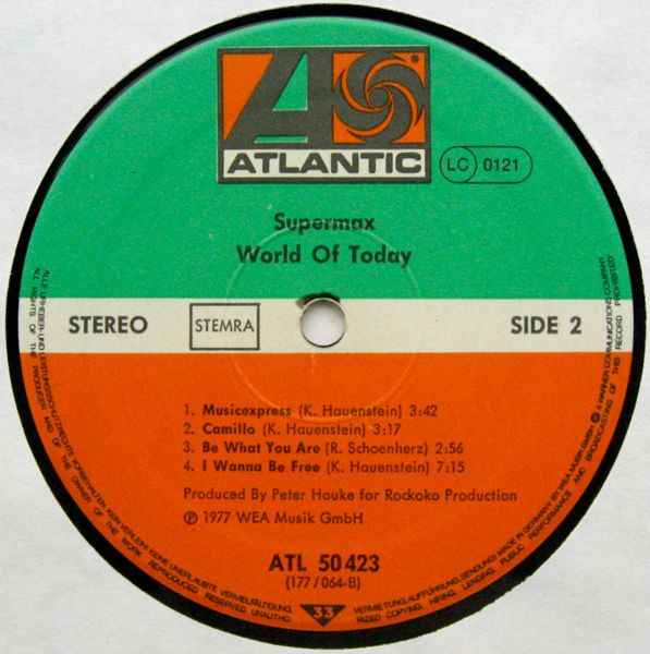 Supermax - World Of Today (LP, Album) - akerrecords.nl