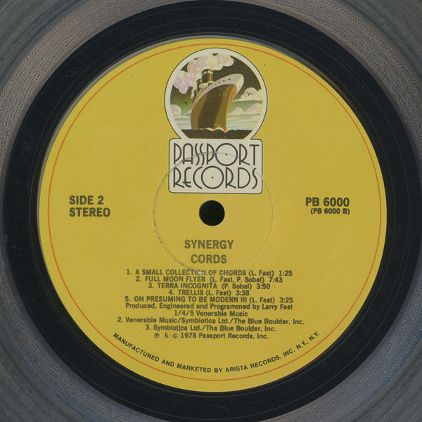 Synergy (3) - Cords (LP, Album, Tra) - akerrecords.nl