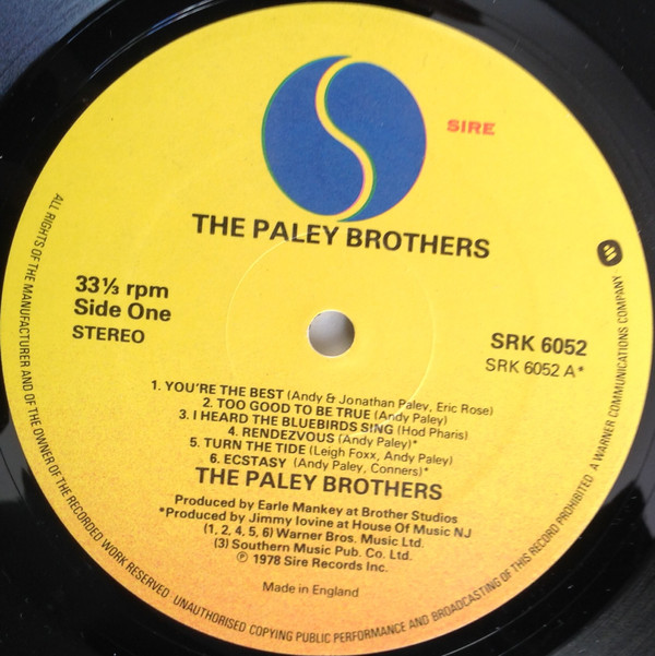 Paley Brothers – The Paley Brothers (LP, Album) – akerrecords.nl