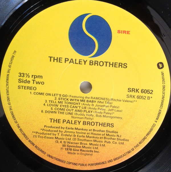 Paley Brothers – The Paley Brothers (LP, Album) – akerrecords.nl