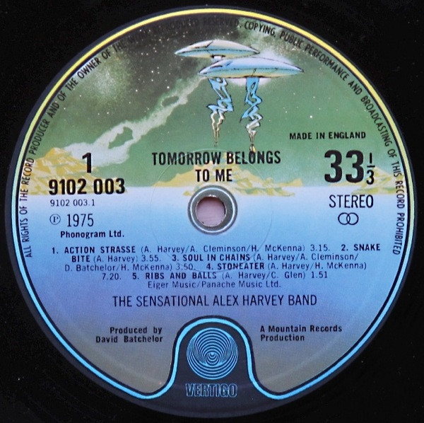 The Sensational Alex Harvey Band - Tomorrow Belongs To Me (LP, Album ...
