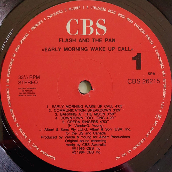 Flash & The Pan - Early Morning Wake Up Call (LP, Album) - akerrecords.nl
