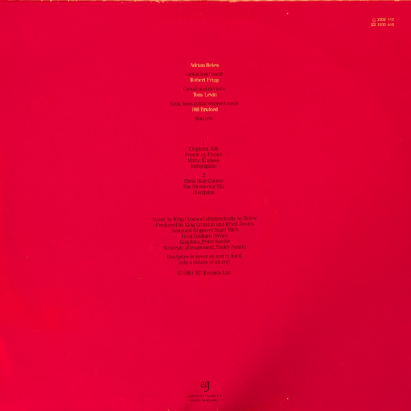 King Crimson - Discipline (LP, Album) - akerrecords.nl